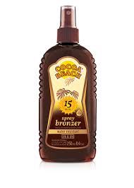 Cocoa beach spray bronzer water resistant fps 15 250ml - Farmacia Longoni